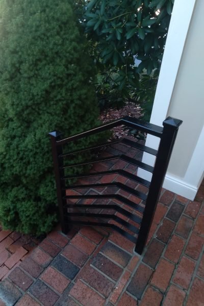 Flat bar railings - Falcons iron design